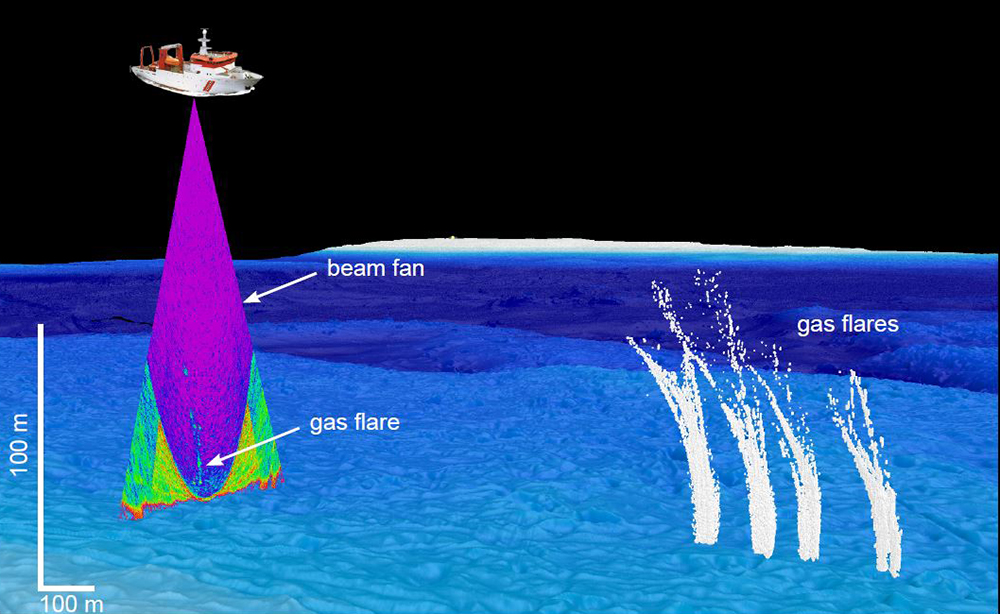 3,3 kilometer høy naturlig gass-søyle | Mareano - samler kunnskap om havet